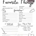 My Teacher's Favorite Things Questionnaire | Printable | Digital ...