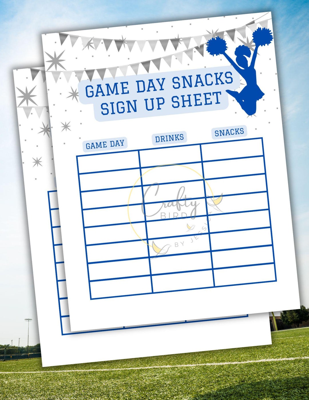 Cheerleading Game Day Sign | Snack & Drink Sign up | Cheer Mom Schedule ...