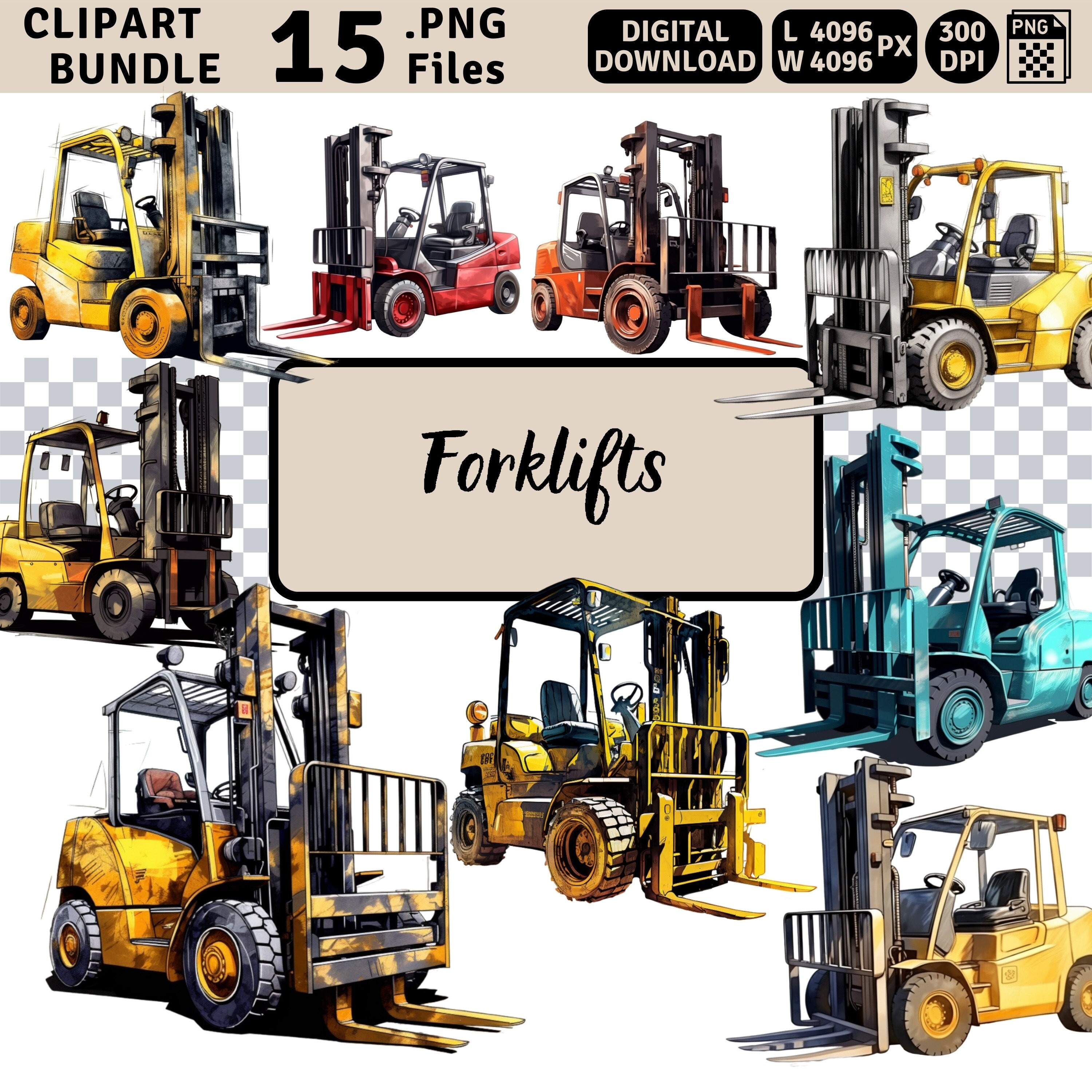 Fork Truck Clip Art