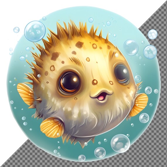 Cute Puffer Fish Clipart