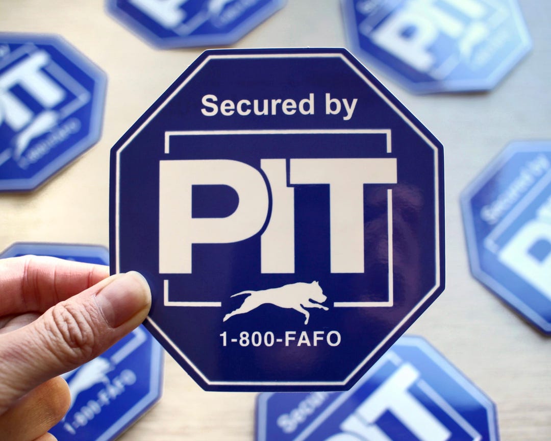 Secured by PIT Sticker Pitbull Security Car Window Decal FAFO - Etsy