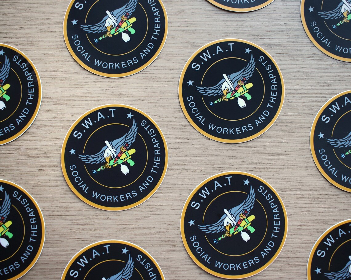 SWAT Sticker | Social Workers and Therapists | Police | Tactical | Law ...