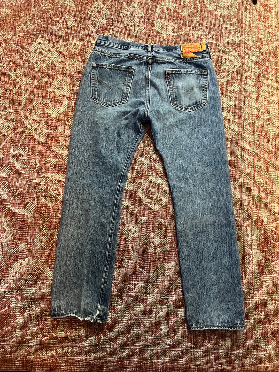 Levi's Men's 501 Button Fly Medium Wash Jeans - Etsy