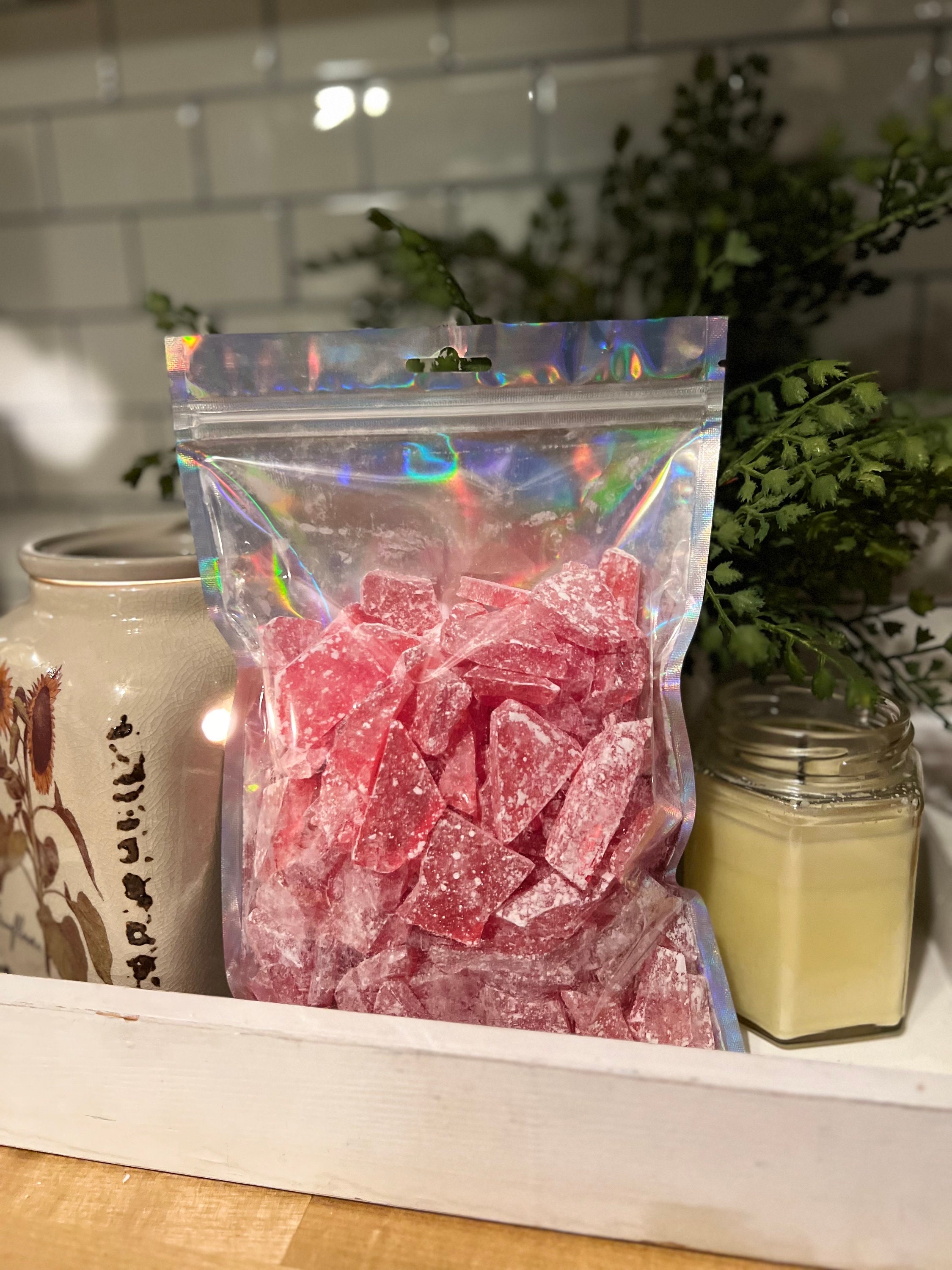 1 Lb. Homemade Strawberry Hard Tack Candy - Etsy