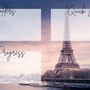 Organized Desktop Wallpaper Paris Theme - Etsy
