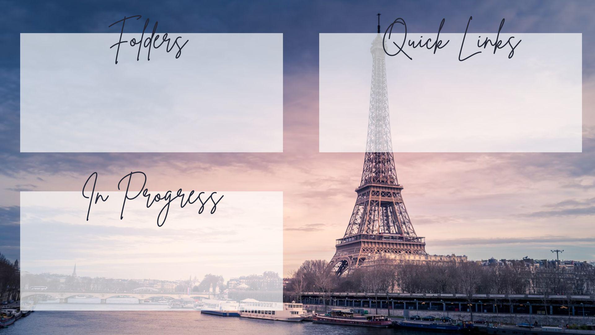 Organized Desktop Wallpaper - Paris Theme - Etsy