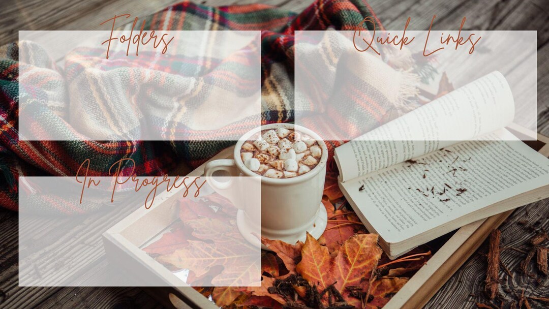 Organized Desktop Wallpaper - Cozy Autumn Theme - Etsy