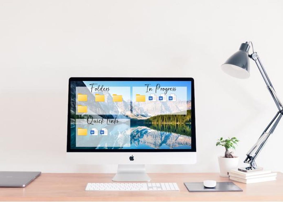 Organized Desktop Wallpaper - PACKAGE - Etsy