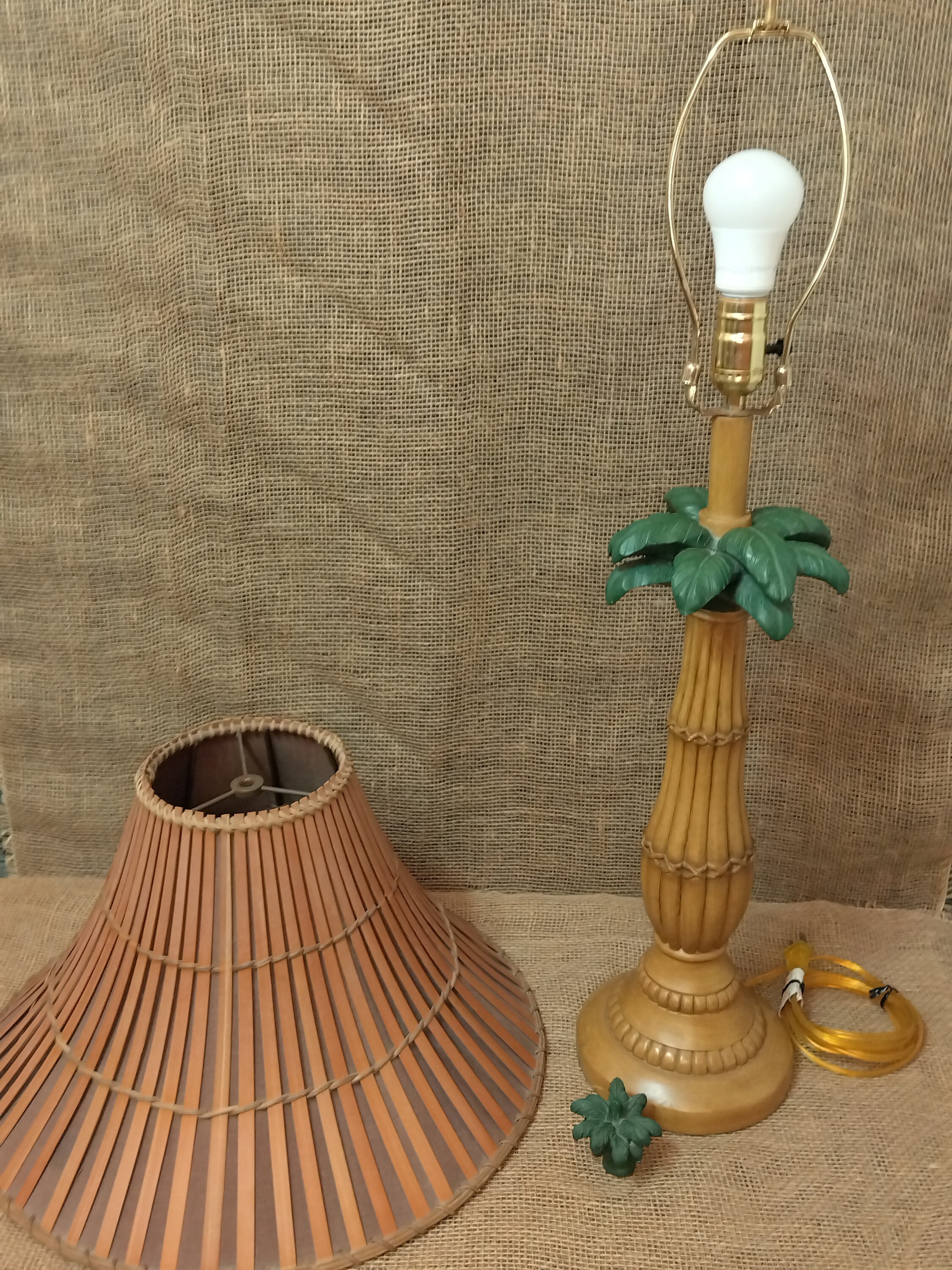 Tropical Tiki Palm Tree Table Lamp 32" Tall Solid Resin, Original ...