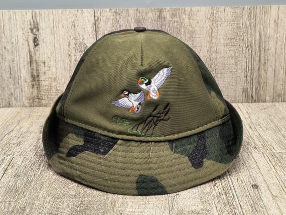 Original Jones Hat Cap 1970s 80s Woodland Camo Pair o… - Gem
