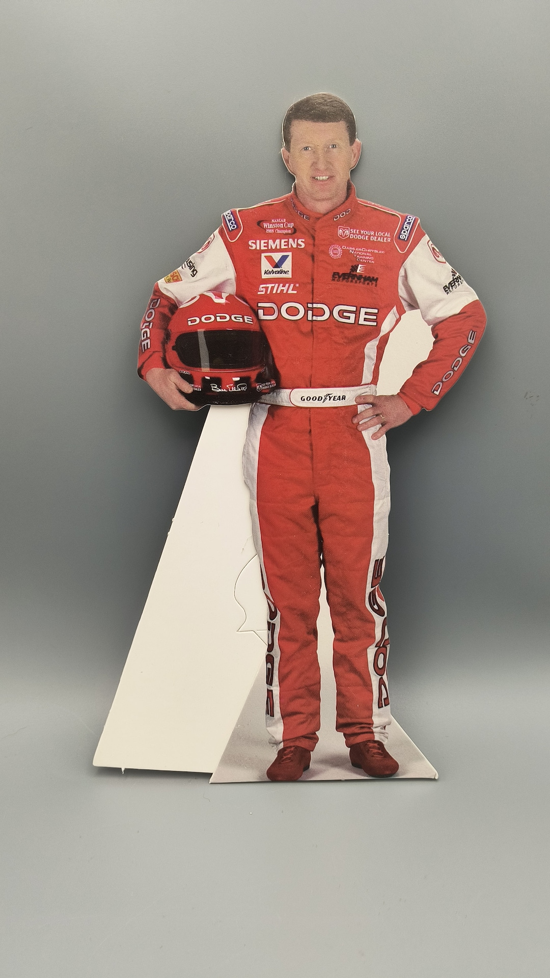 Vintage NASCAR Bill Elliott Cardboard Pop up Display 10 Inch STANDEE ...