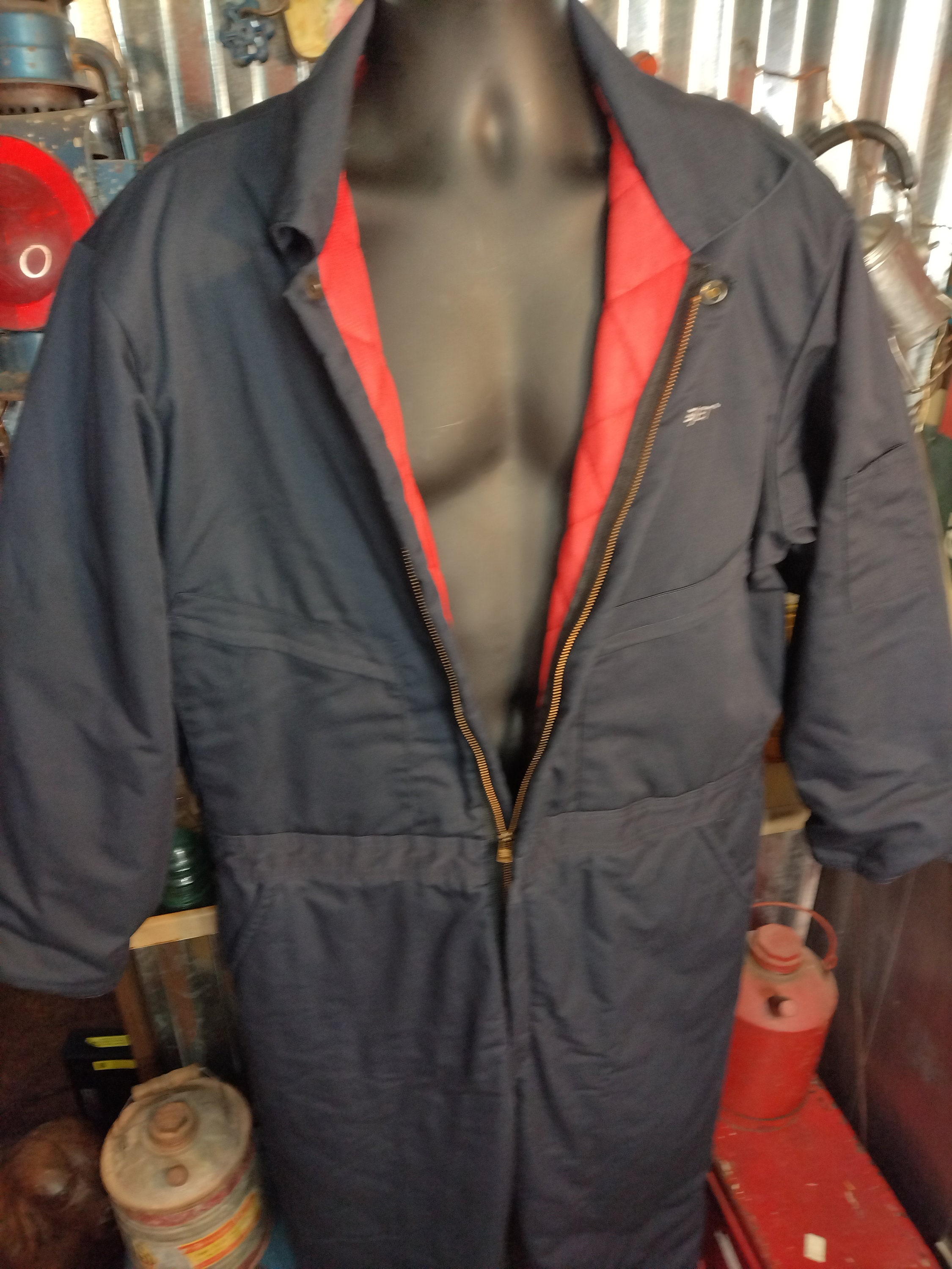 Vintage CINTAS Expressjet Aircraft Mechanic Coveralls Thermal Quilted ...