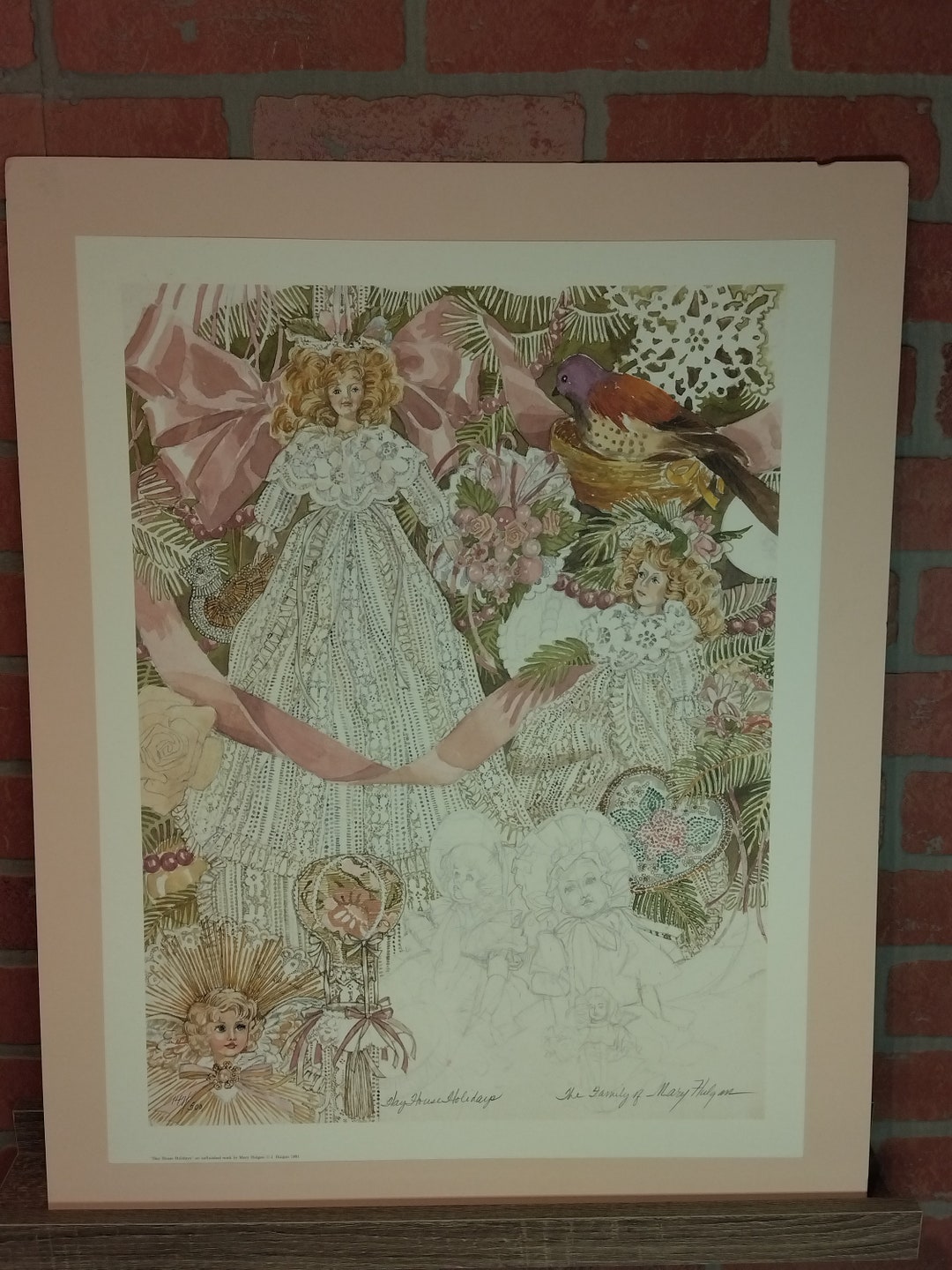 Christmas Doll Wall Art an Unfinished Artwork by Mary Hulgan, J. Hulgan ...