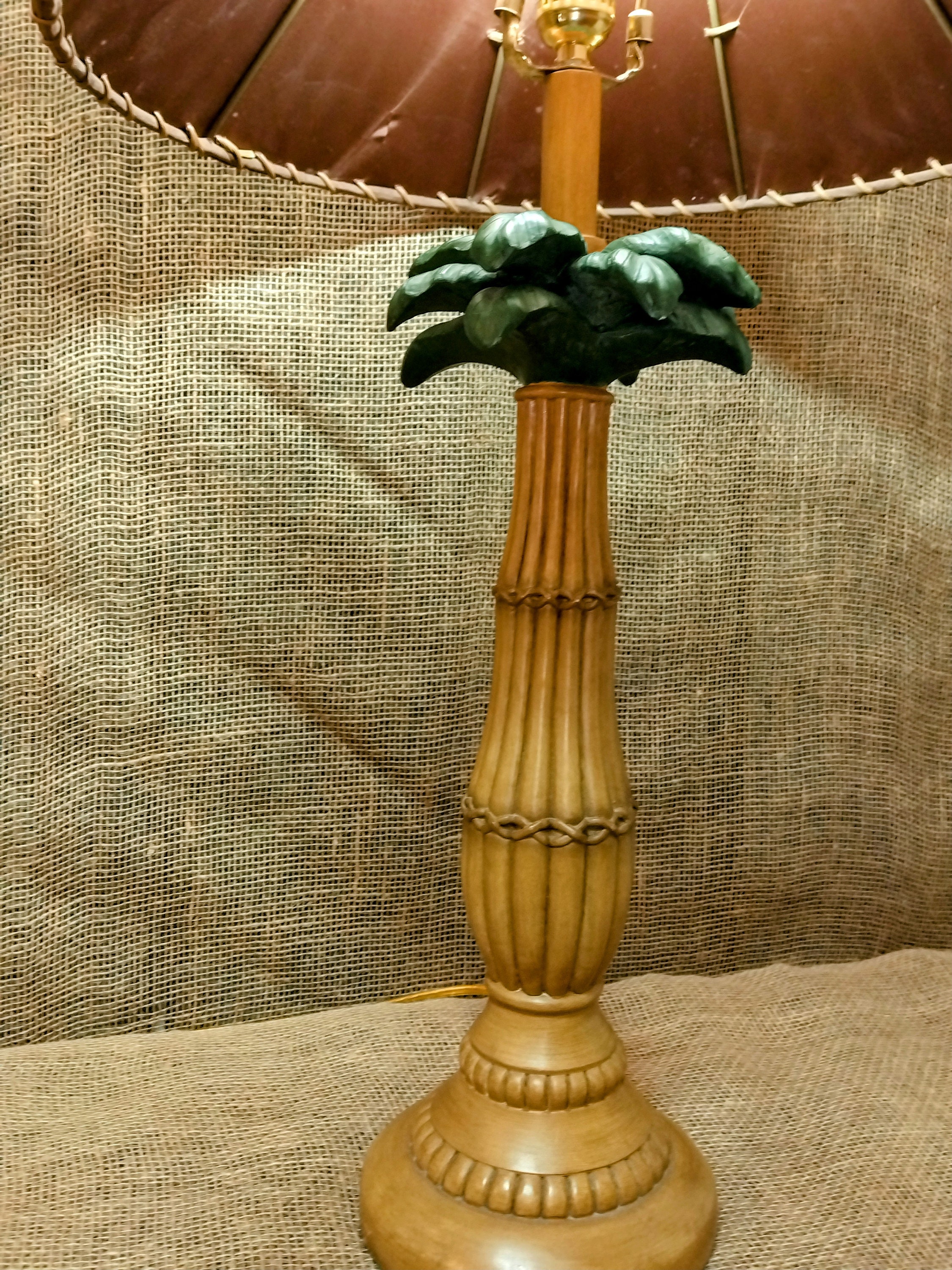 Tropical Tiki Palm Tree Table Lamp 32" Tall Solid Resin, Original ...