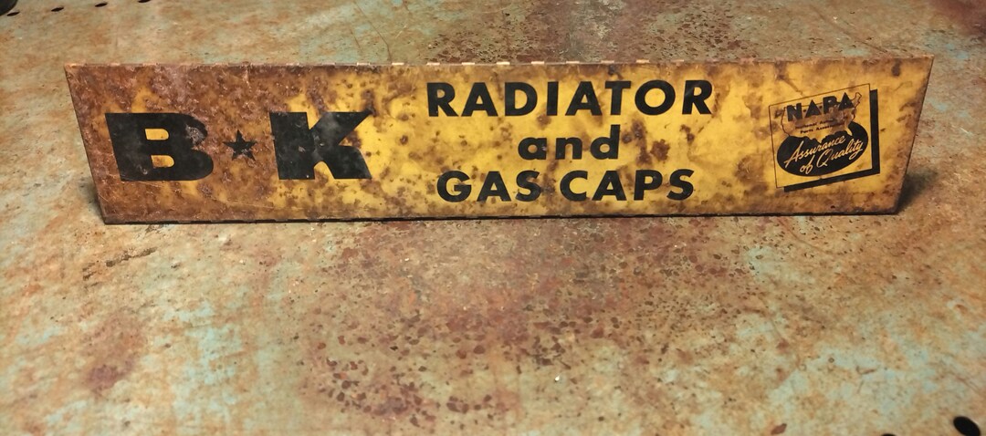 1970's NAPA Store Advertisement Display Rack Metal Sign B K Radiators ...
