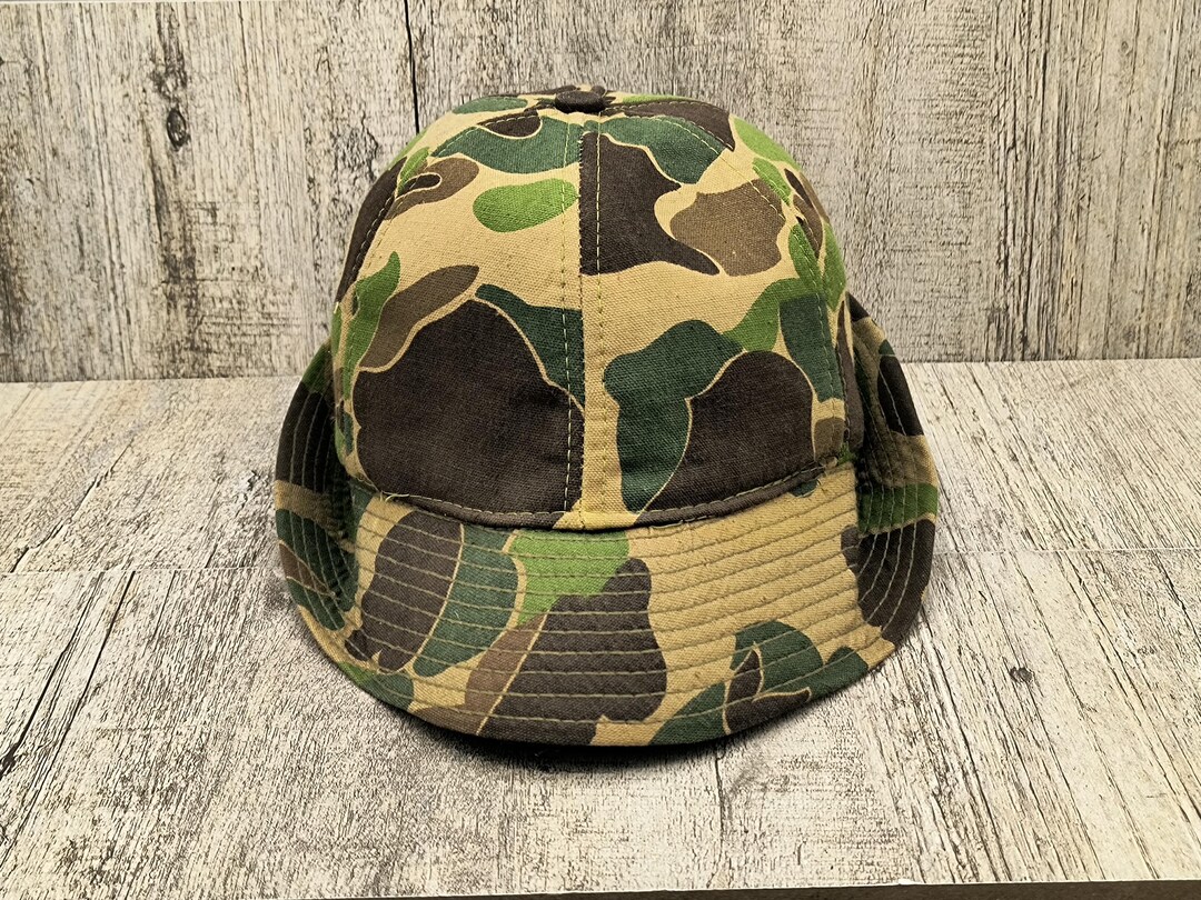 Vintage 1950s Original Jones Hat Water Repellent Frogskin Camouflage ...