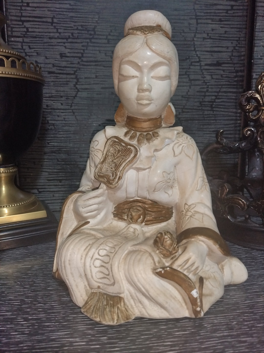 Vintage 1958 Siam Woman Sitting Asian Sculpture 12 Inch Tall by ...