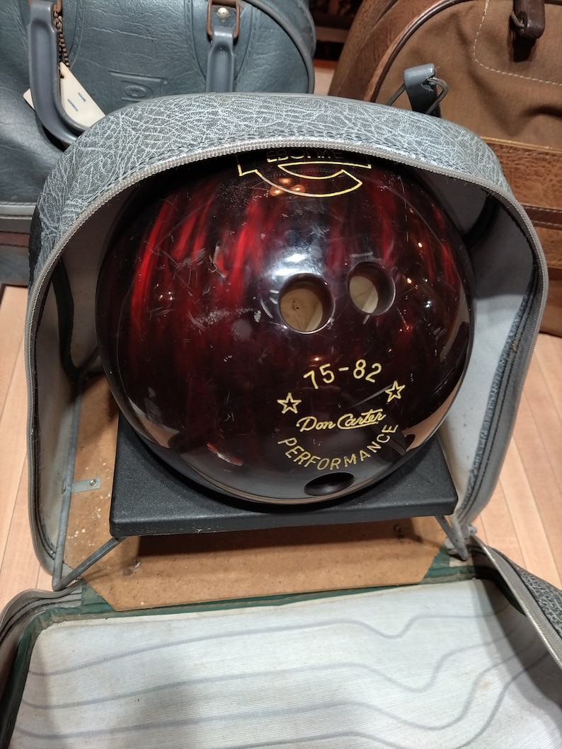 Vintage Don Carter Bowling Ball and Don Carter Bag Combo Ball 75-82 ...
