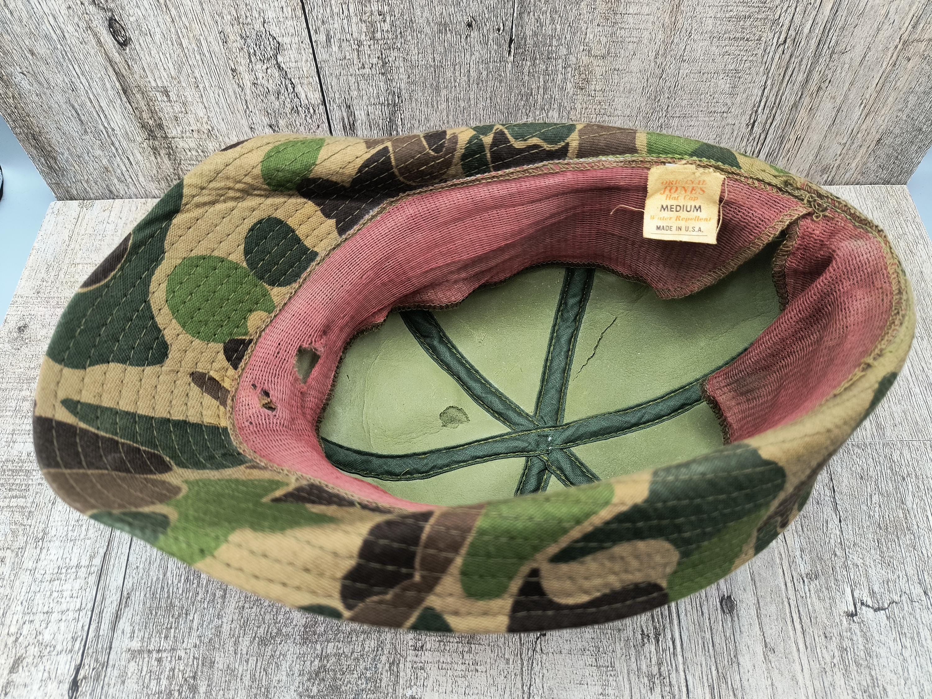 Vintage 1950s Original Jones Hat Water Repellent Frogskin Camouflage ...