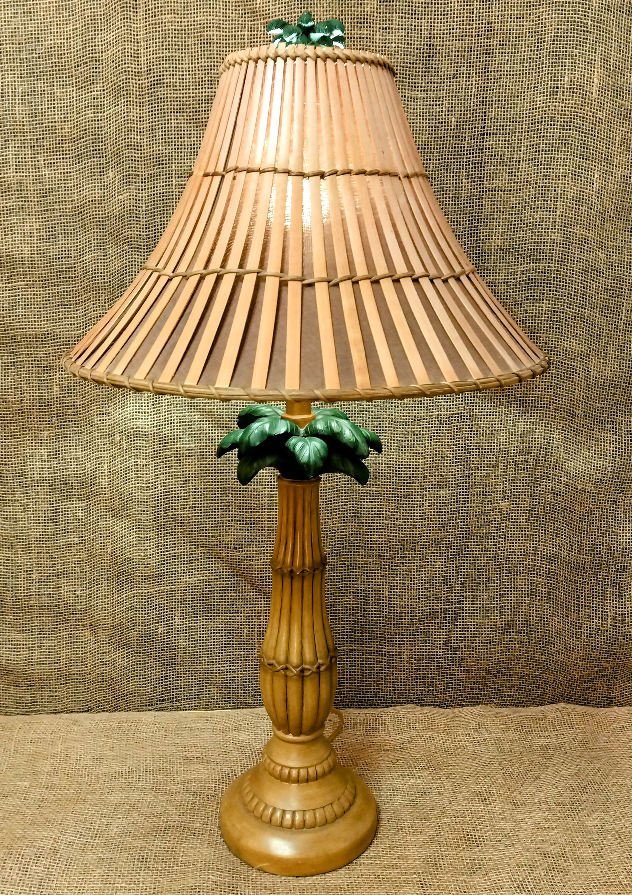Tropical Tiki Palm Tree Table Lamp 32" Tall Solid Resin, Original ...