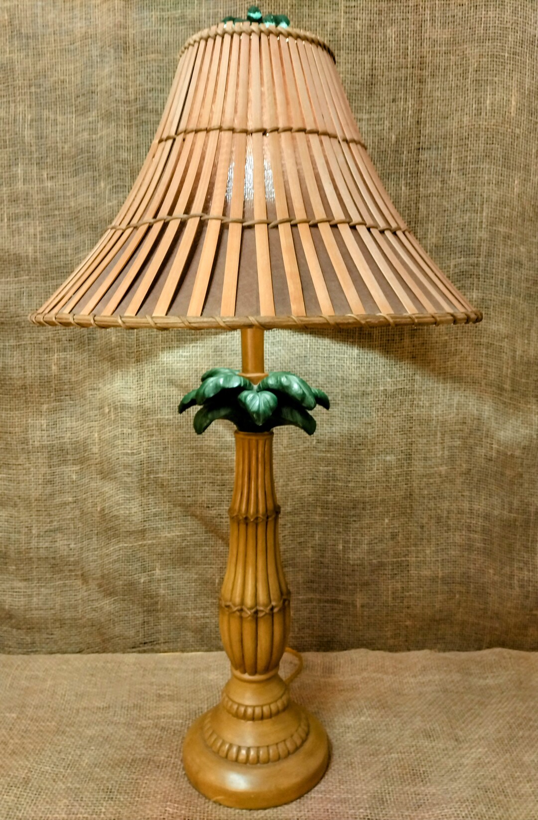 Tropical Tiki Palm Tree Table Lamp 32" Tall Solid Resin, Original ...