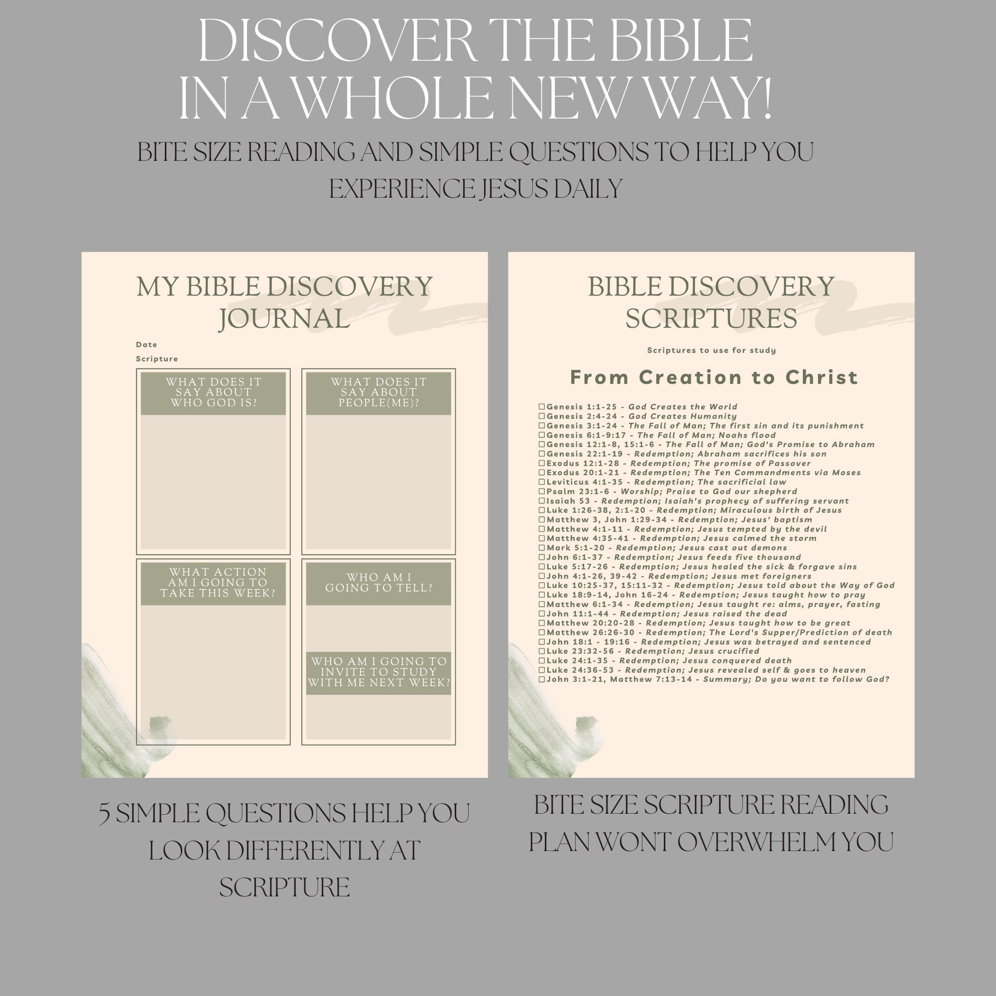 Bible Discovery Journal & Guide - Etsy