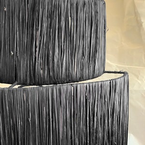 Handmade Moroccan Black Raffia Wall Lamp, Bohemian Decors, Raffia Lamp ...