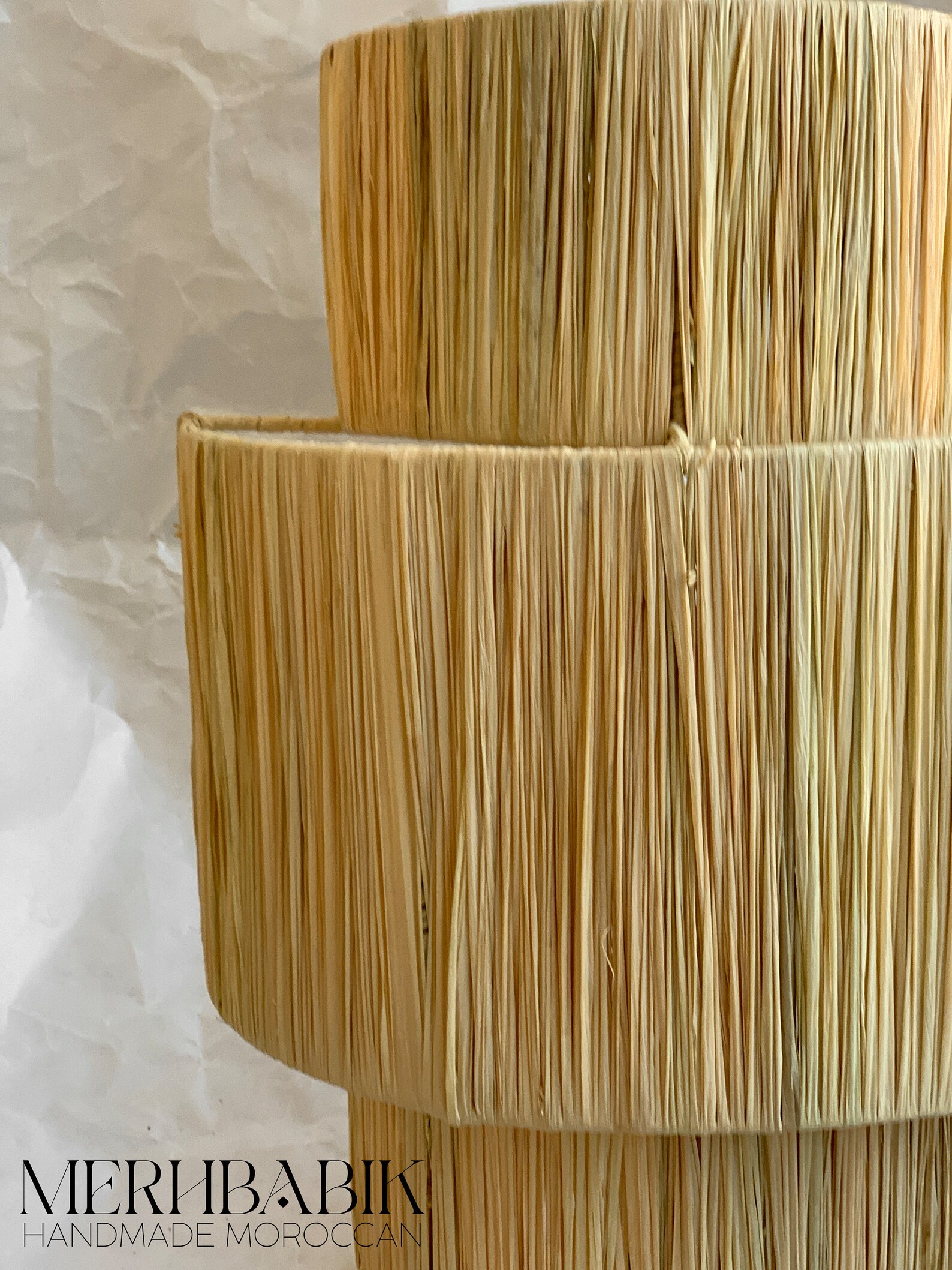 Handmade Moroccan Natural Raffia Wall Lamp, Bohemian Decors, Raffia ...