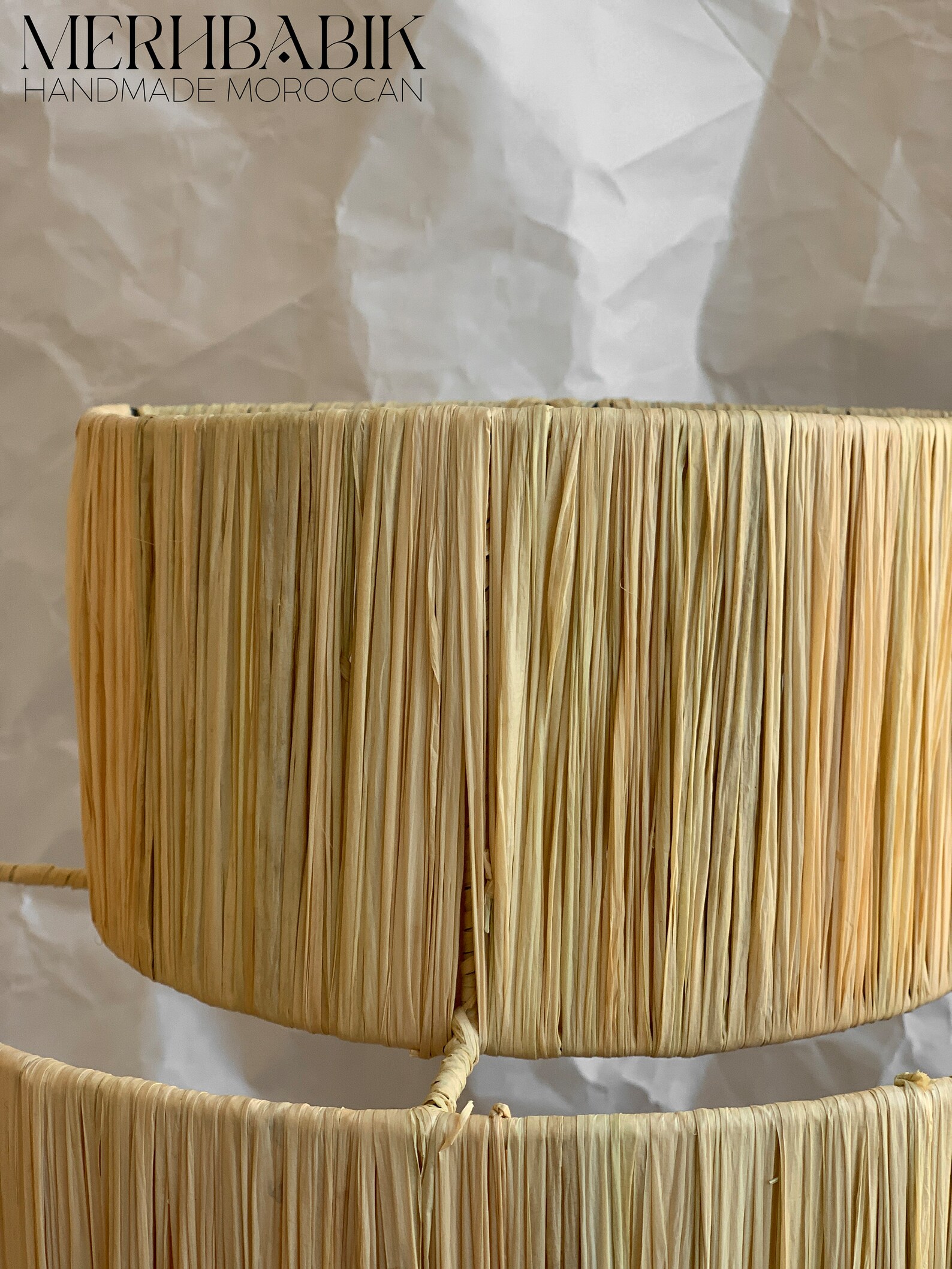 Handmade Moroccan Natural Raffia Wall Lamp, Bohemian Decors, Raffia ...