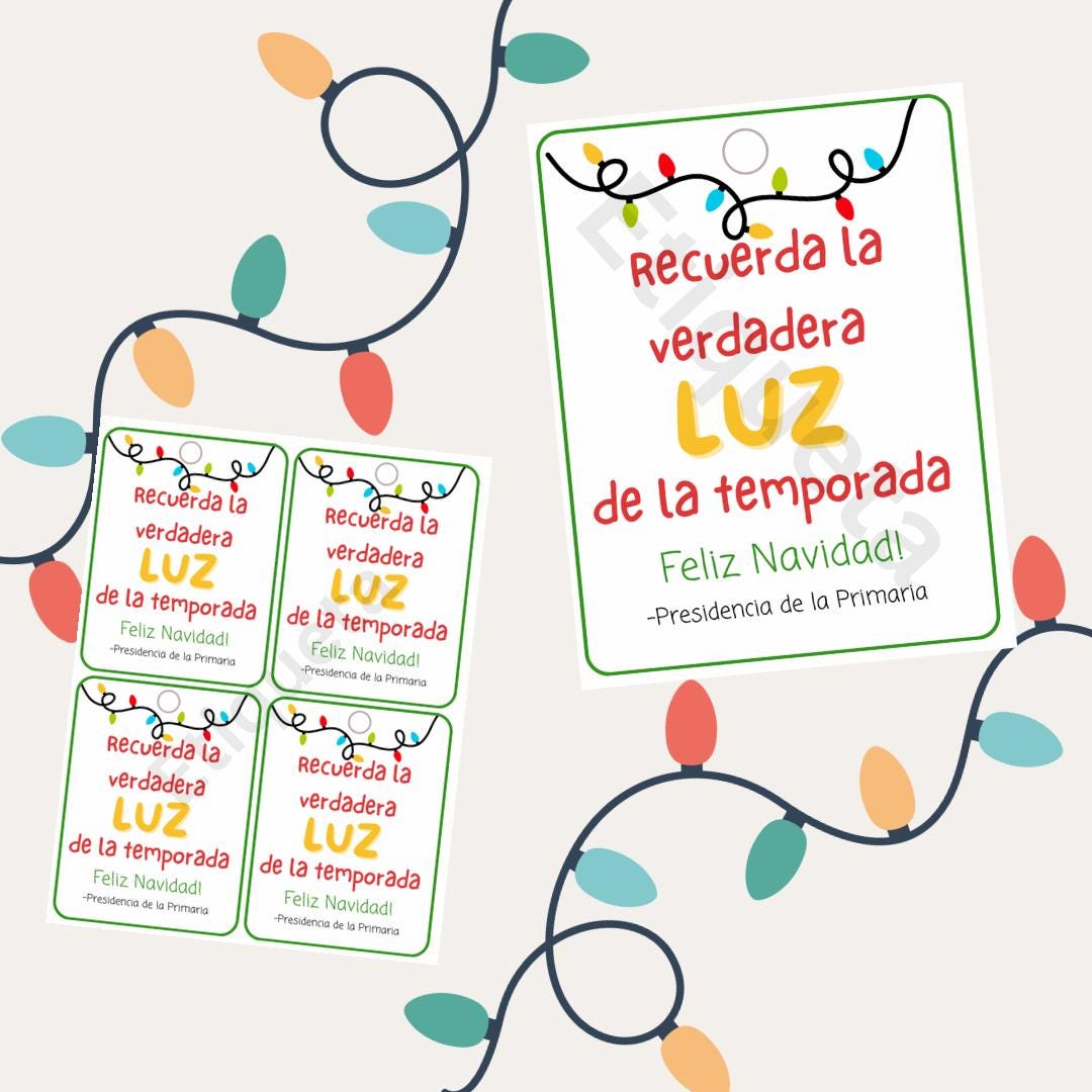 Printable Christmas Treat Tags - Instant Download PDF Espanol/spanish ...