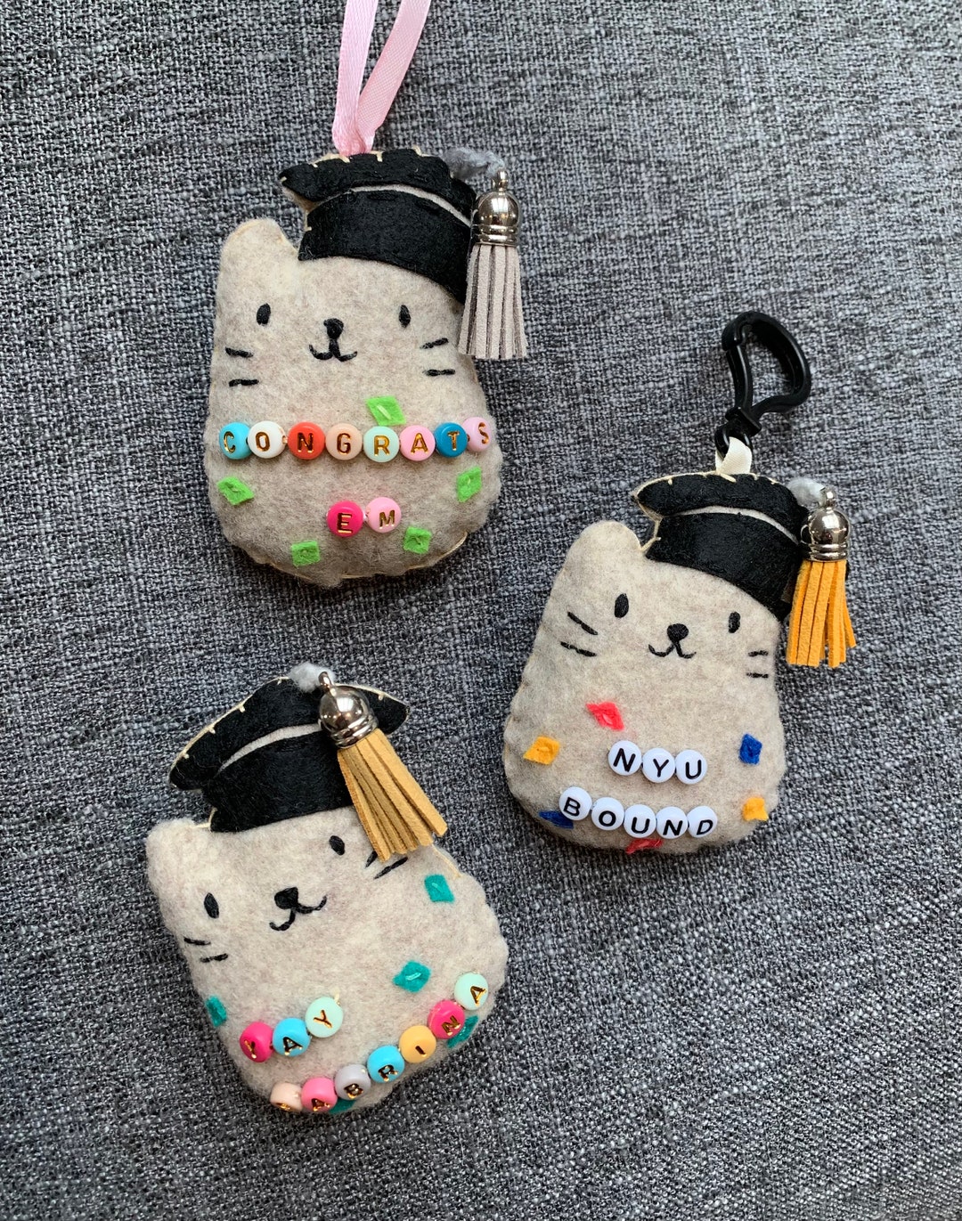 Personalized Graduation Cat Ornament Custom Graduation Cap Cat ...