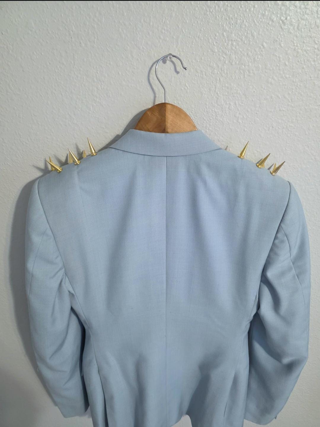 Men's Light Blue Suit With Gold Spikes - Etsy