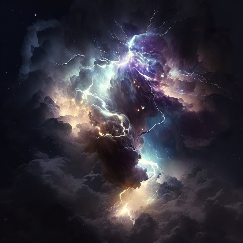 Cosmic Thunder Lighting Cloud 2 - Etsy