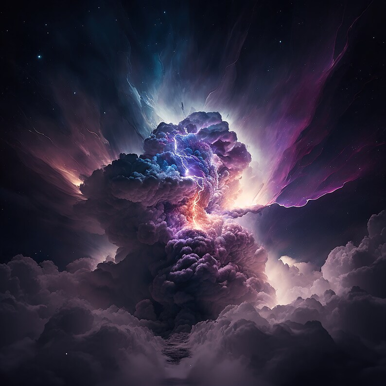 Cosmic Thunder Lighting Cloud - Etsy