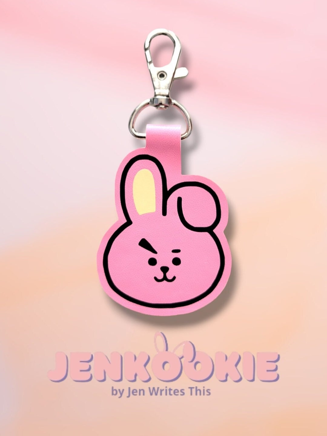 BT21 Cooky Faux Leather Keychain | BT21 Faux Leather Keychain - Etsy