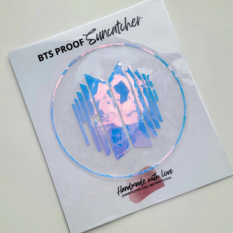 BTS Proof Suncatcher BTS Window Cling BTS Window Decor - Etsy