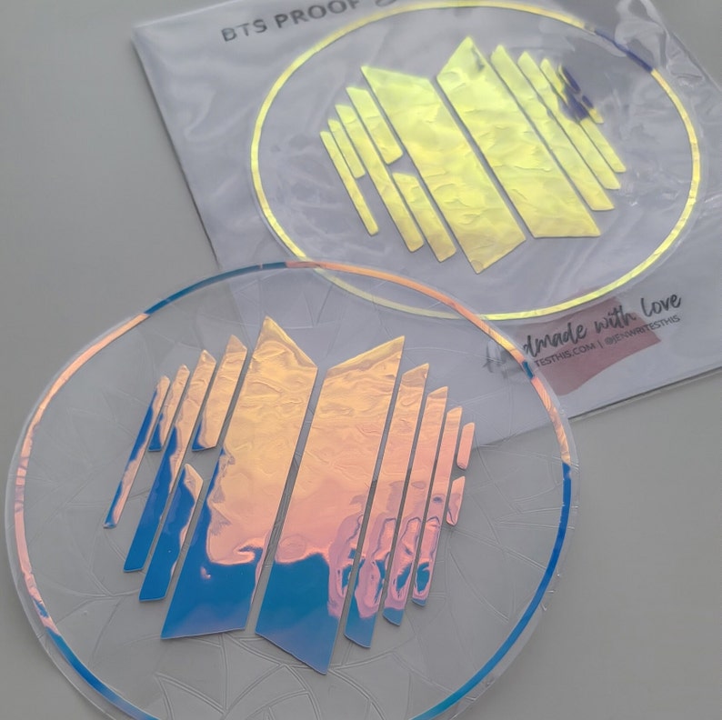 BTS Proof Suncatcher BTS Window Cling BTS Window Decor - Etsy