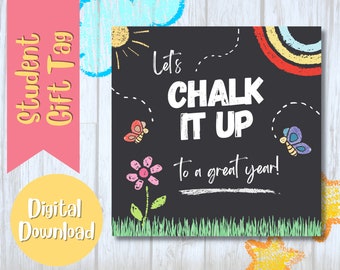 Printable End of the Year Student Book Gift Tag| Digital File| Editable ...