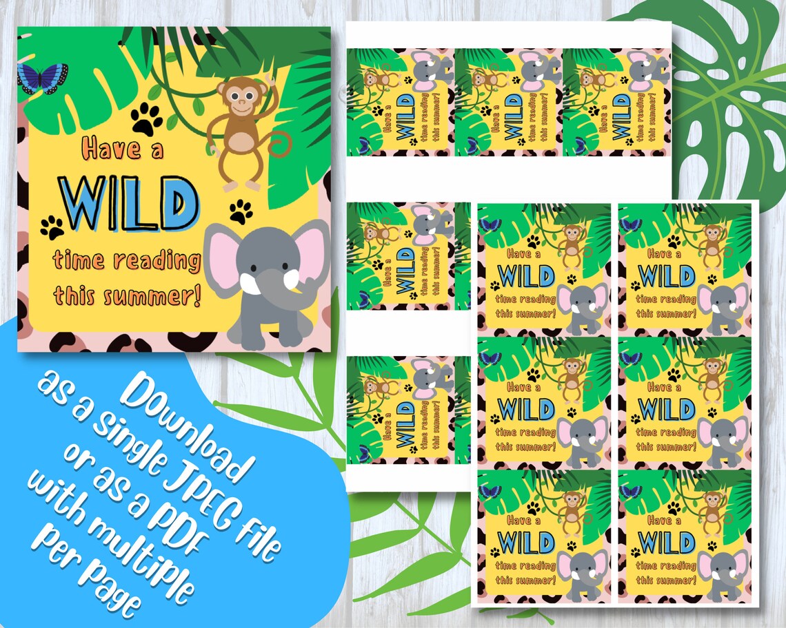 Printable End of the Year Student Book Gift Tag| Digital File| Editable ...