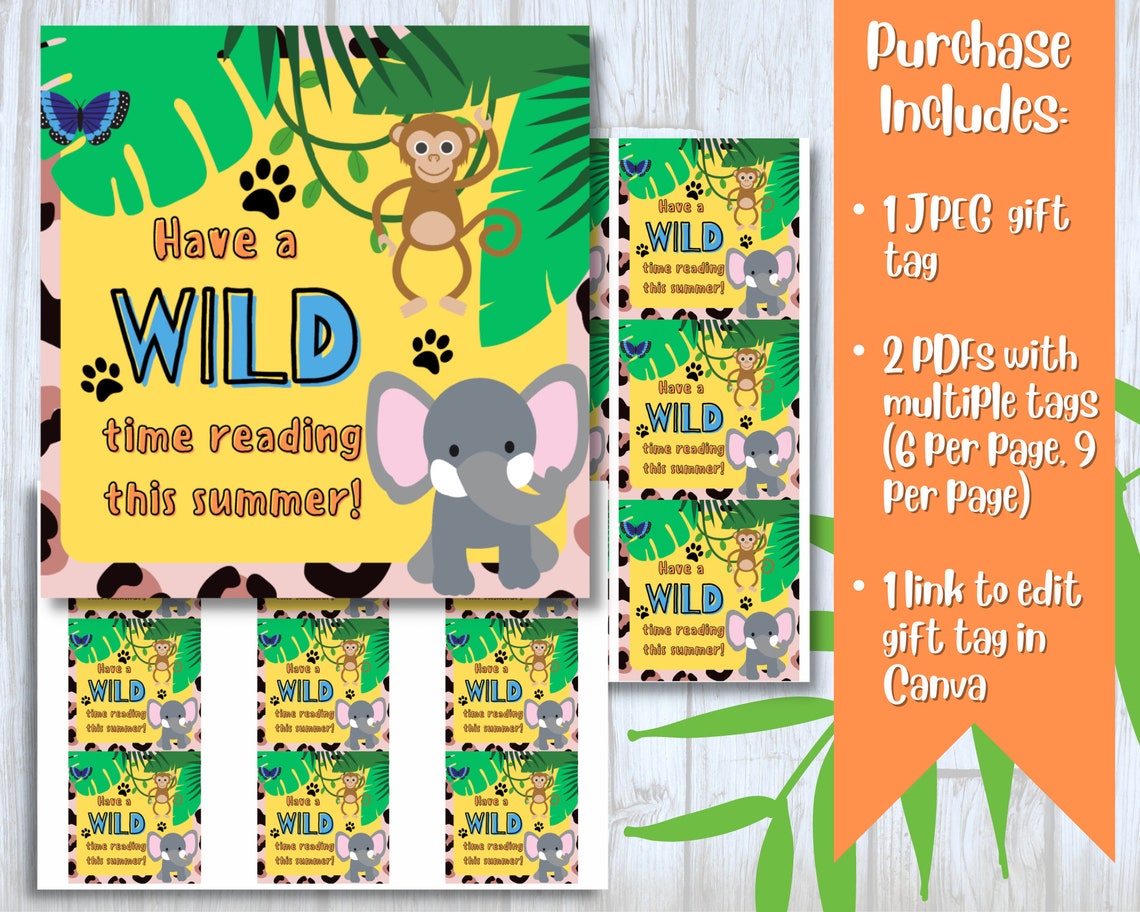 Printable End of the Year Student Book Gift Tag| Digital File| Editable ...