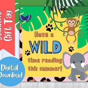 Printable End of the Year Student Book Gift Tag| Digital File| Editable ...