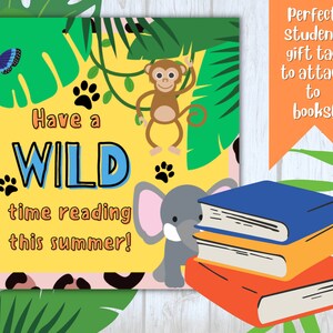 Printable End of the Year Student Book Gift Tag| Digital File| Editable ...