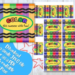 Printable End of the Year Student Crayon Gift Tag| Digital File| US ...