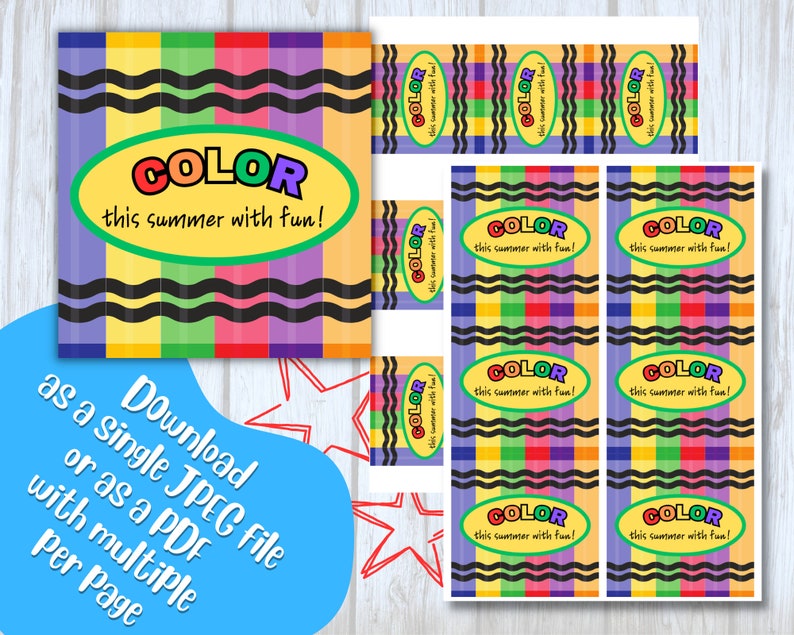 Printable End of the Year Student Crayon Gift Tag| Digital File| US ...