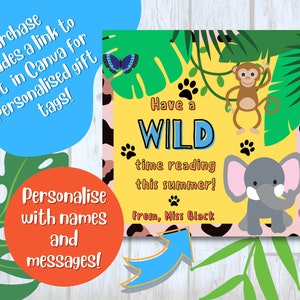 Printable End of the Year Student Book Gift Tag| Digital File| Editable ...