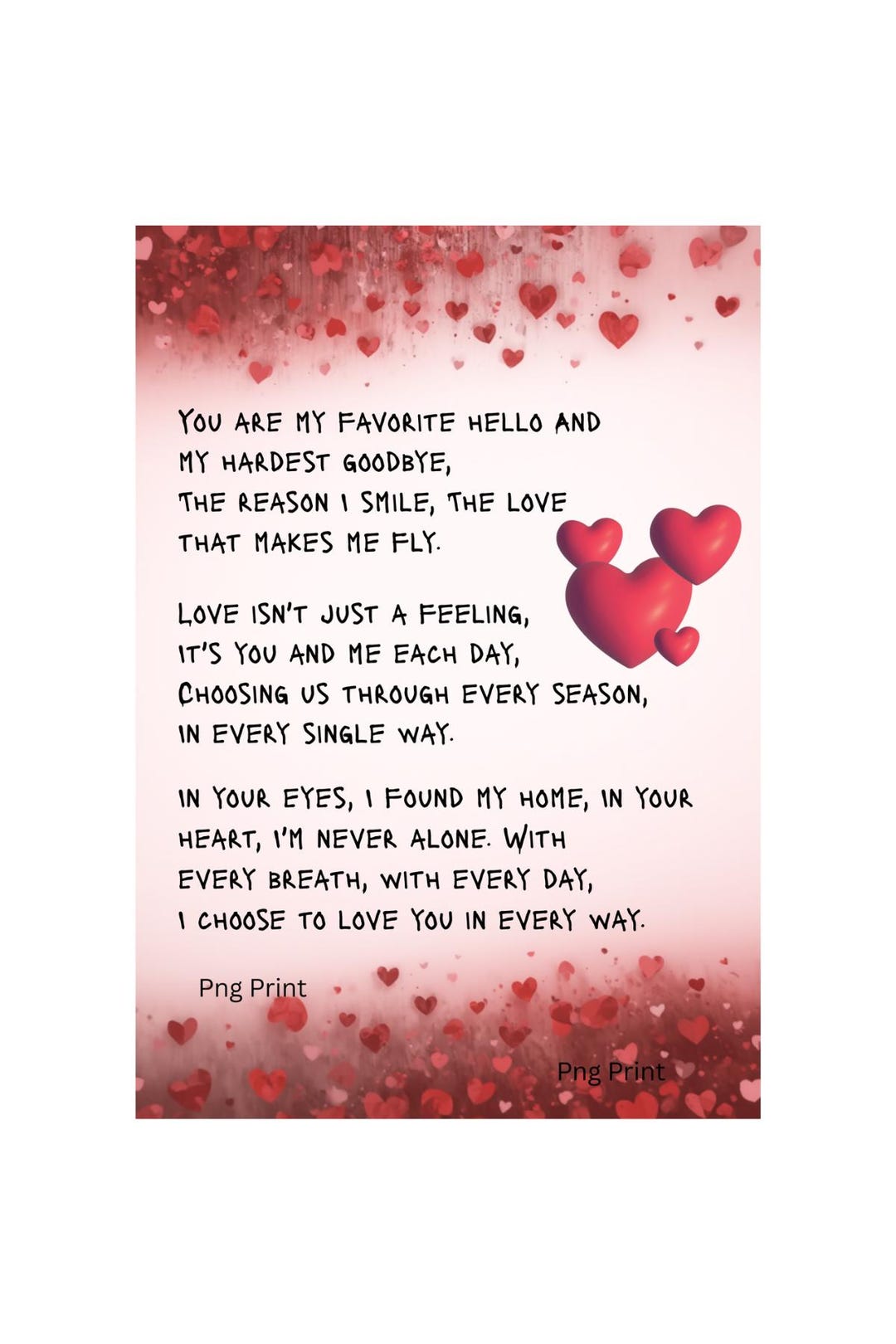Valentine's Day Love Poem Print | Romantic Him or Her | Anniversary ...
