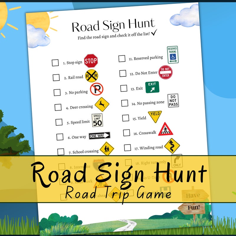 Printable Road Signs - Etsy