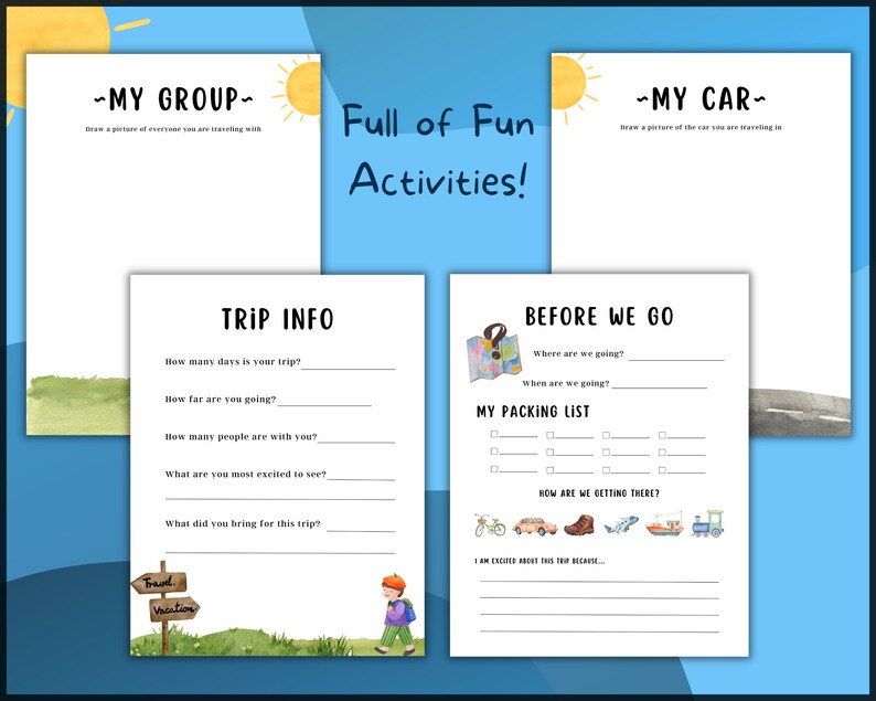 Travel Journal for Kids, Adventure Journal, Family Road Trip Kit, Kids ...