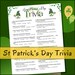 St Patrick's Day Trivia Game~ Fun Trivia Game for Kids and Adults ...