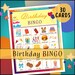 Printable Birthday Bingo for Birthday Party, Printable Bingo School ...